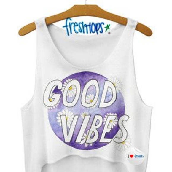 Freshtops | Tops | Freshtops Good Vibes Crop Top | Poshmark